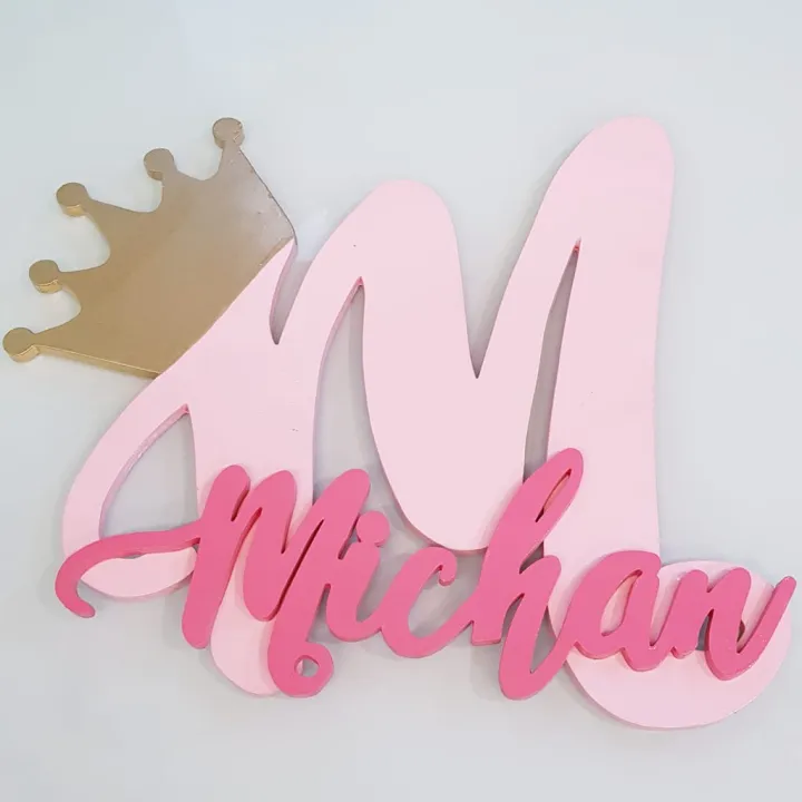 Prima Shabby Craft Hiasan Dinding Tulisan Nama Inisial Bigsize Custom ...
