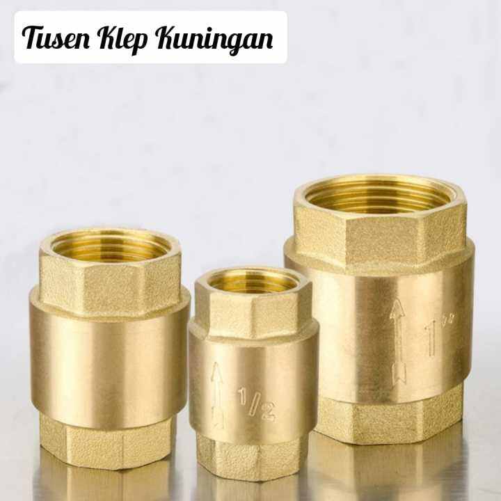 Tusen Klep Valve Check Kuningan 1/2 inch 3/4 inch - Katup Cek Pegas ...