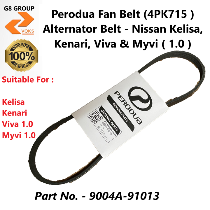 Perodua Fan Belt ( 4PK715 ) Alternator Belt - Perodua Kelisa, Kenari ...