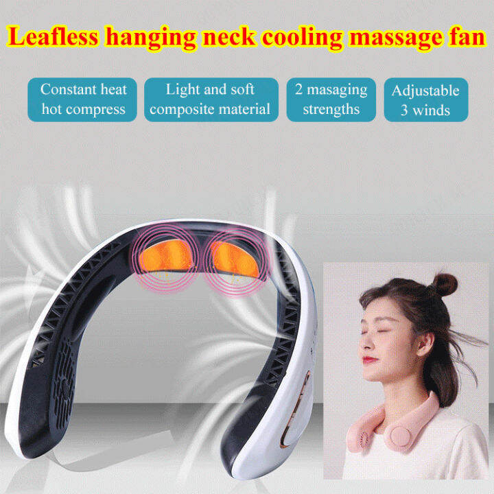 Gorich Leafless hanging neck cooling massage fan | Lazada
