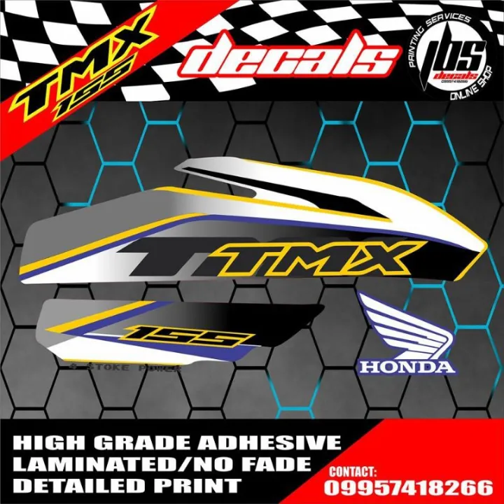 sticker decals motorcycle TMX 155 BLUE STOCK DECALS | Lazada PH