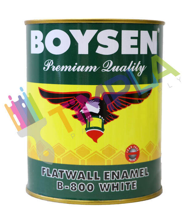 BOYSEN Permacoat B-800 Flatwall Enamel [WHITE] housepaint For interior ...