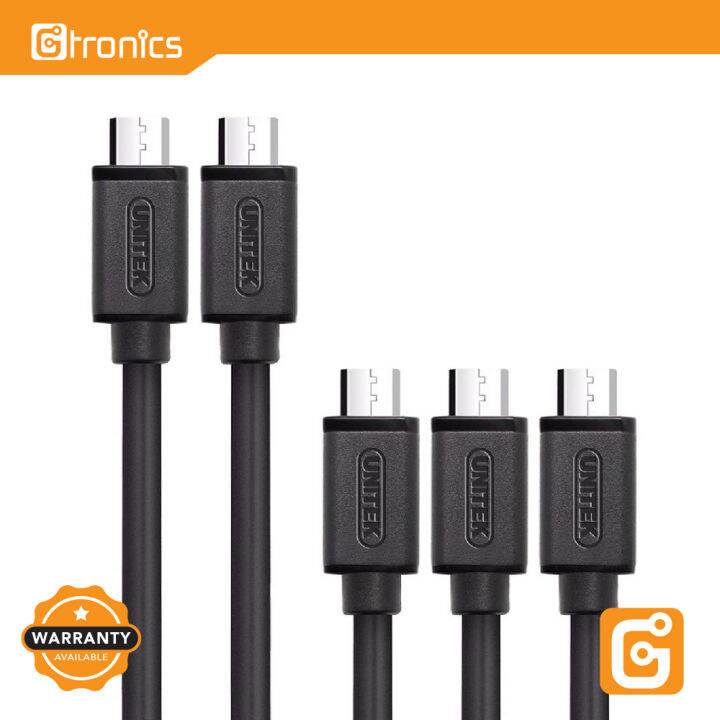Unitek 5-in-1 Premium USB2.0 Micro USB Cable Pack (Black) | Lazada PH