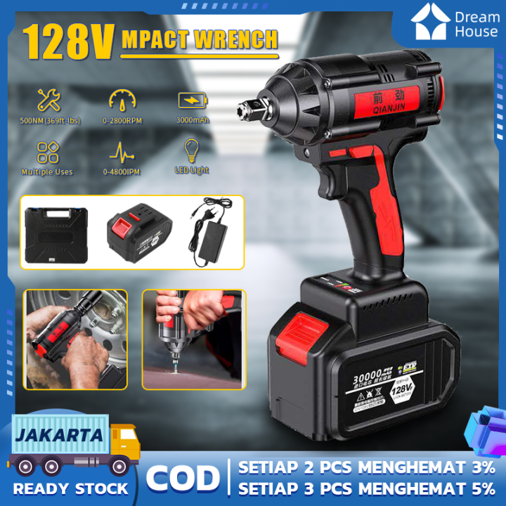 Cordless Impact Wrench 15000mah 98vf Brushless Wrench Brushless Drill ...