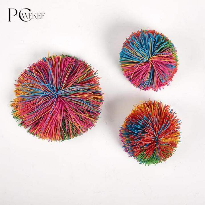 Rainbow Colorful Sensory Fidget Toy ADHD Autism Stress Bouncy Ball ...