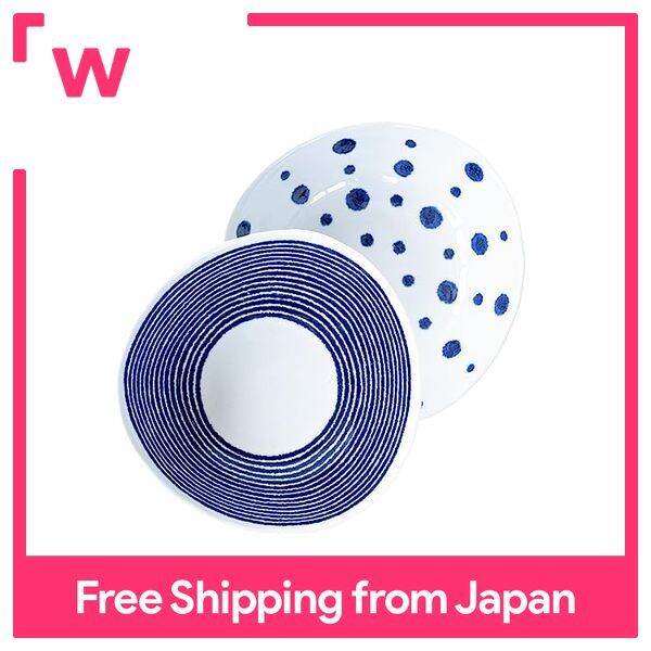 Kai Toki, Set peralatan makan Hasamiyaki, mangkuk, piring, 2-Set Piece ...