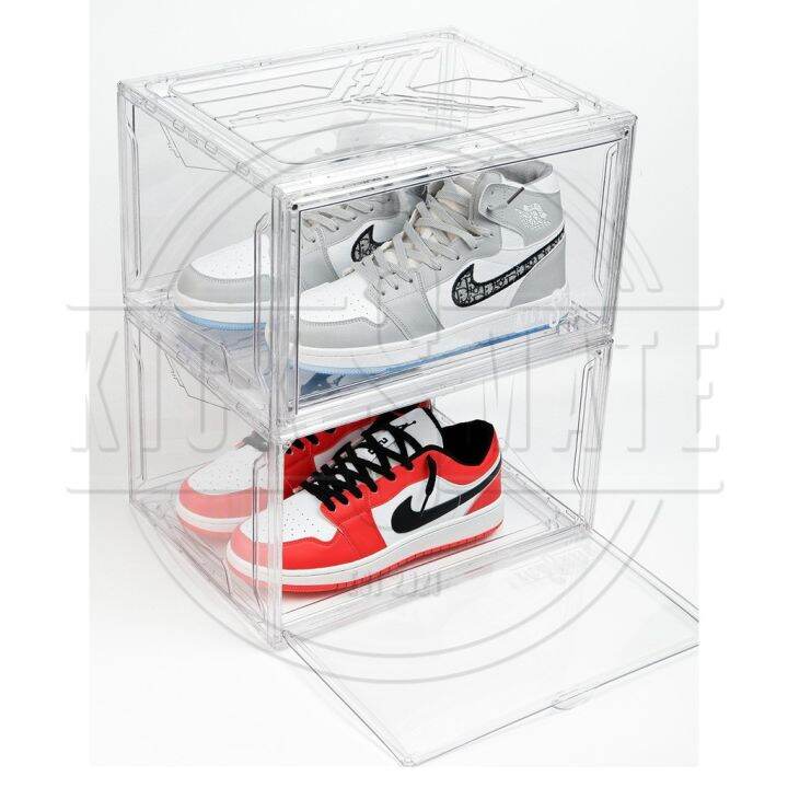 5 starts Magnetic Clear Stackable Shoebox Side Drop MS-02 | Lazada PH