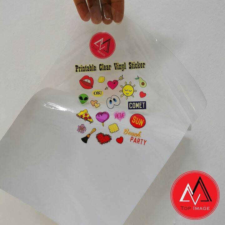 Printable Clear Vinyl Sticker A4 Transparent clear vinyl adhesive film ...