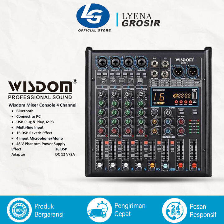 Mixer Wisdom ES4 Professional 4 chanel Original | Lazada Indonesia