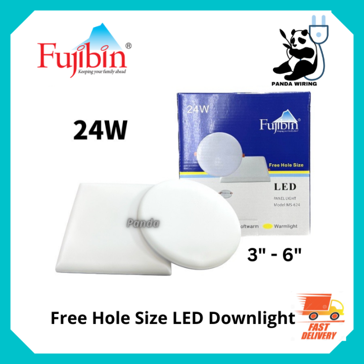 Fujibin 24W LED Downlight FREE HOLE SIZE (3"-6") MS-624 #Downlight ...