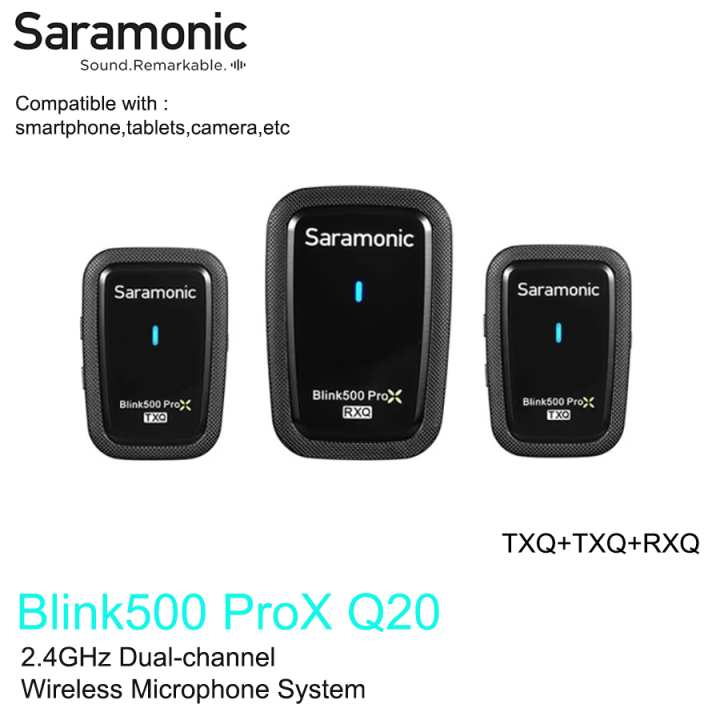 Saramonic Blink 500 Pro X Q20 2.4GHz Dual-Channel Wireless Microphone ...