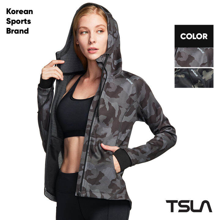 [TSLA] Women's Lightweight Active Performance Full-zip Hoodie Jacket I ...