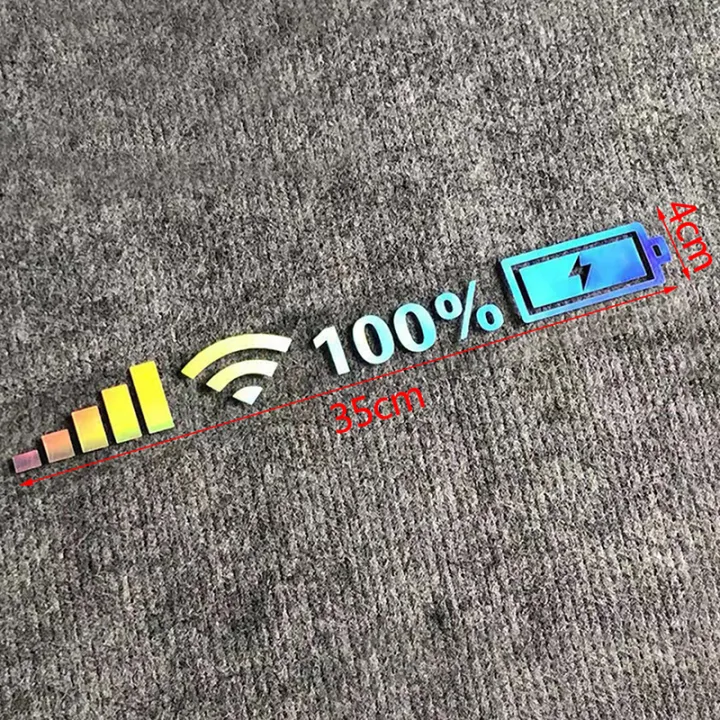 Graceful Wifi Battery Level Mark Car Vinyl Decals Car Rear Windshield ...