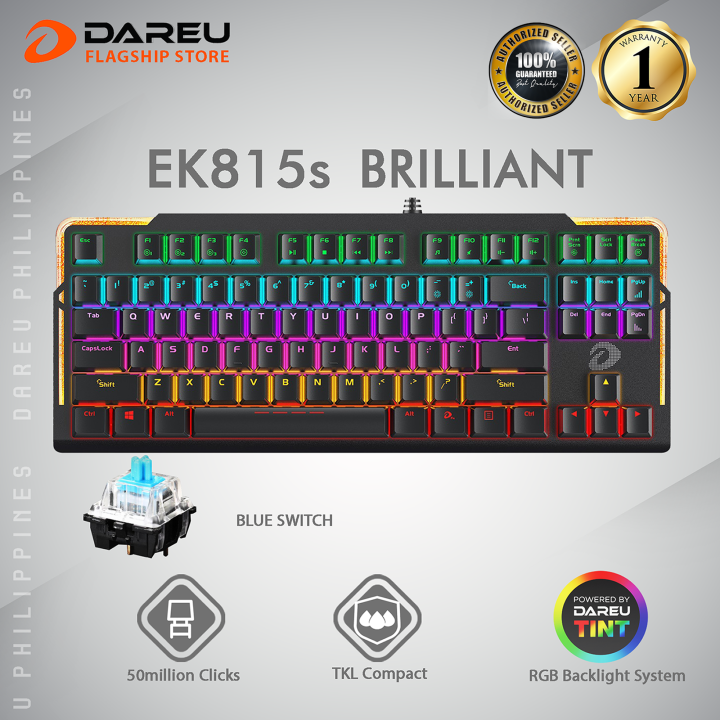 Dareu EK815s TKL Gaming Keyboard/optical Switch/up until 50 Million Clicks./RGB lighting ...