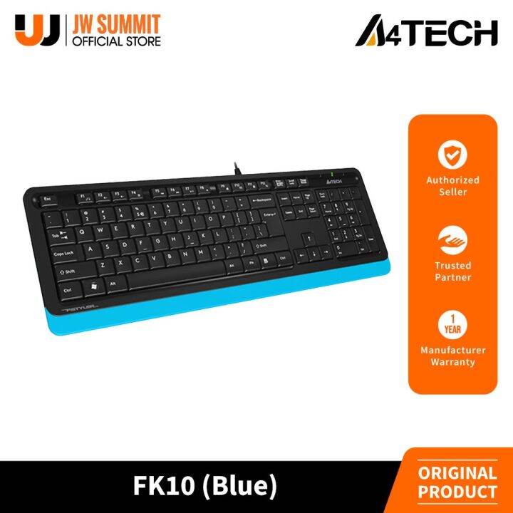 A4Tech Fstyler FK10, FN Hot keys, Sleek Multimedia Comfort, Splash ...