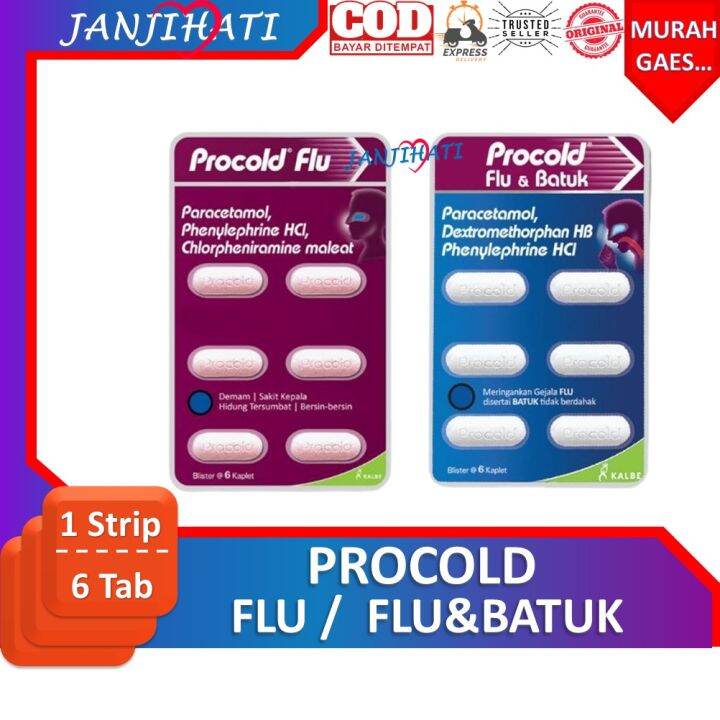 PROCOLD FLU & BATUK ISI 6 KAPLET | Lazada Indonesia