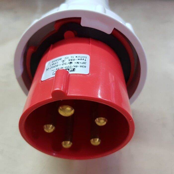 Colokan Steker Industri Plug Industrial Plug 4K 4 Kaki 4 Pin 63A 63 A ...