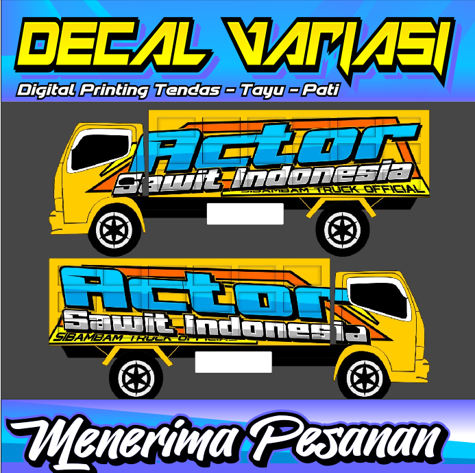 STIKER DECAL STIKER BAK KANAN KIRI STIKER ACTOR SAWIT INDONESIA STIKER ...