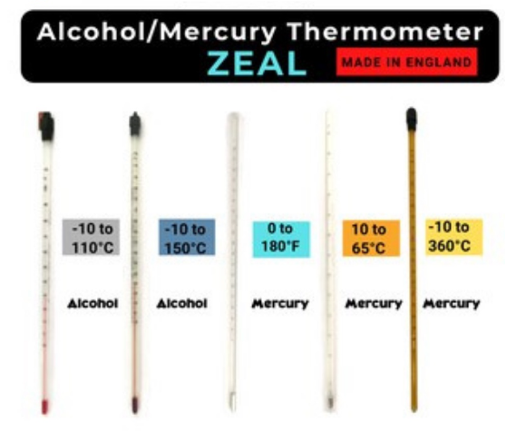 ZEAL Thermometer Lab Clinical Analytical Use Liquid Use [Alcohol ...