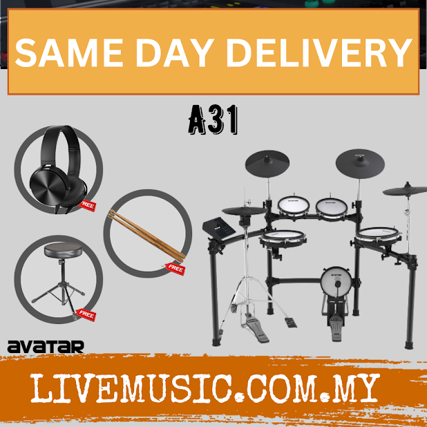 Avatar A31 9-Piece Mesh Kit Electric Drum Set With Drum Throne ...