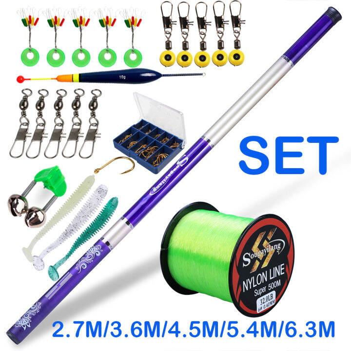 Malaysia Telescopic Fishing Rod and Fishing Line Lures Hooks Combo ...