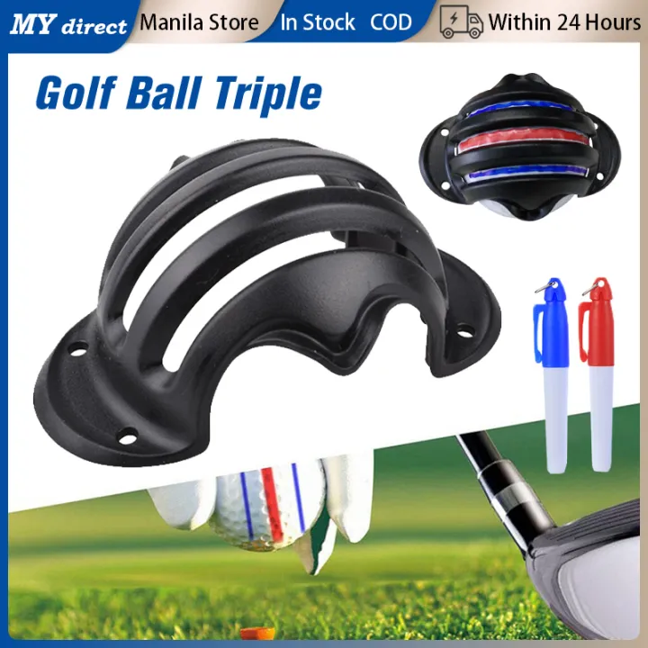 Golf Ball Triple Track 3 Line Marker Stencil Golf Training Template ...