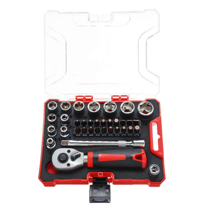 36PCS Combination Spanner Tool Box Set Bolt Wrench Set Ratchet Handle ...