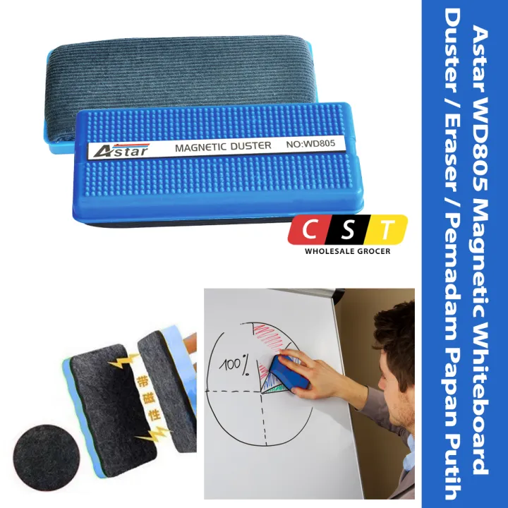 Astar WD805 Magnetic Whiteboard Duster / Eraser / Pemadam Papan Putih ...