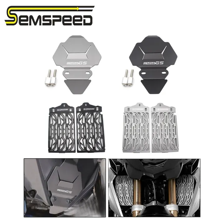 SEMSPEED CNC Motorcycle Front Engine Plate Guard Protector Cover ...