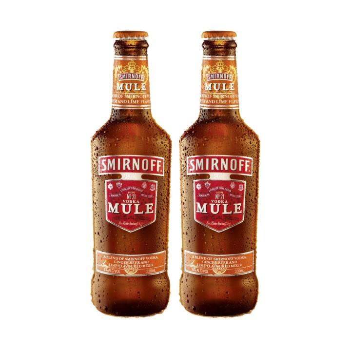 Smirnoff Vodka, Ginger Beer and Lime Flavoured Mixer Mule 330ml, 2PACK ...