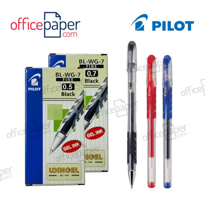 Pilot Wingel Gel Pen 0.5 / 0.7 (Box) Black,Blue,Red | Lazada