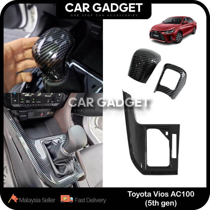 Toyota Vios AC100 2023 Gear Shift Knob Cover Carbon Vios AC100 2023 Car ...