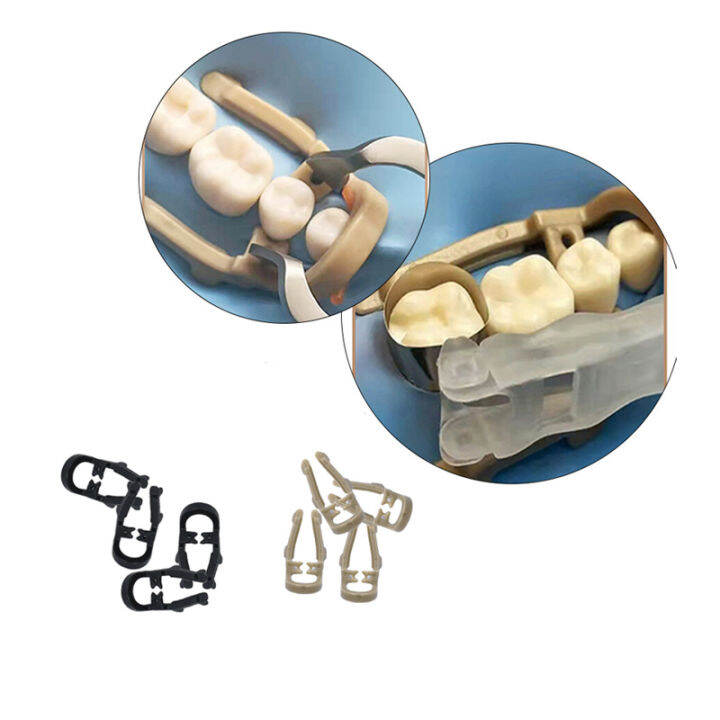 1Box Dental Rubber Dam Clamp Distal-Extension Rubber Sheets Barrier ...