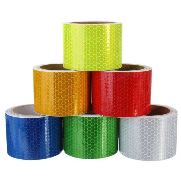 4inches x 20 meters Reflective Sticker tape Honeycomb Striped Reflector ...