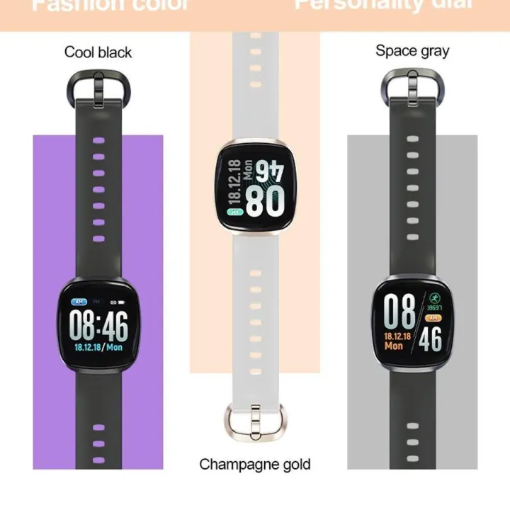 GT 103 Full-Screen นาฬิกาข้อมืออัจฉริยะกันน้ำ นาฬิกาข้อมืออัจฉริยะวัดอัตราการเต้นหัวใจ | Lazada ...