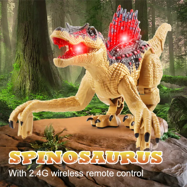 Kmoist Simulation Electric RC Dinosaur with Sound Light 2.4G Wireless Remote Control Walking ...