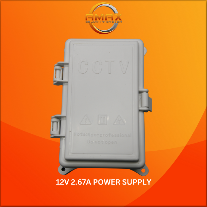 CCTV OUTDOOR POWER ADAPTER/SUPPLY 12V 2.67a Waterproof AC/DC Switching ...