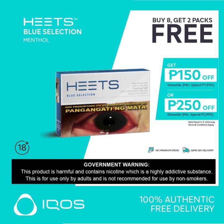 IQOS HEETS Blue Selection E-Cigarette Vape Alternative | Lazada PH
