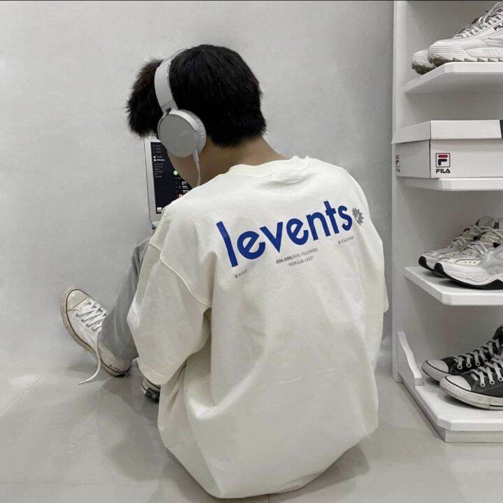 Áo thun tay lỡ Levent form rộng unisex, áo phông nam nữ phong cách ...