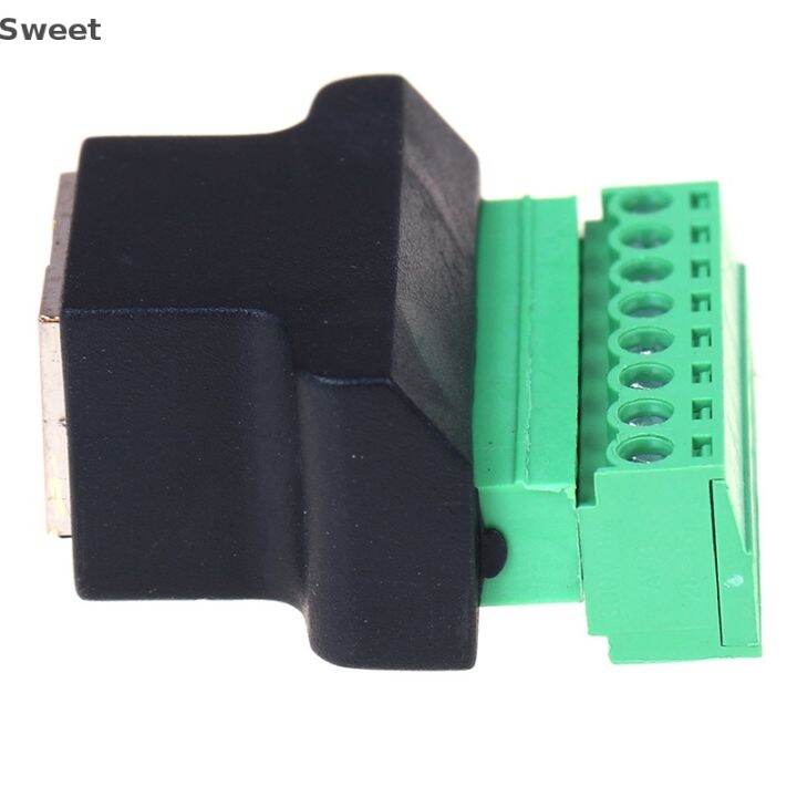 Sweet RJ45 Female to Screw Terminal 8 Pin Connector Ethernet Cable ...