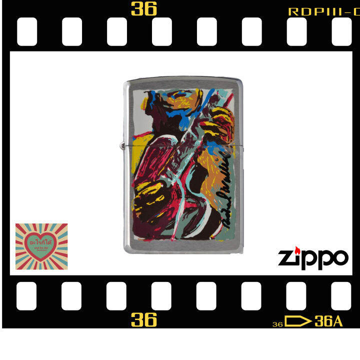 VINTAGE-Zippo Guitar Richard Wallich, 100% ZIPPO Original from USA, new ...