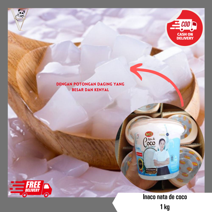 [ VBEAR ] PROMO!! JELLY MAKANAN INACO NATA DE COCO CRISPY 1KG KEMASAN ...