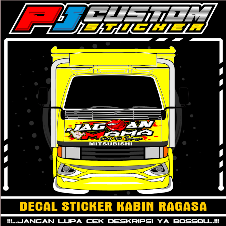 (TERBARU) STICKER DECAL KABIN DEPAN TRUCK RAGASA JAGOAN MAMA | Lazada ...