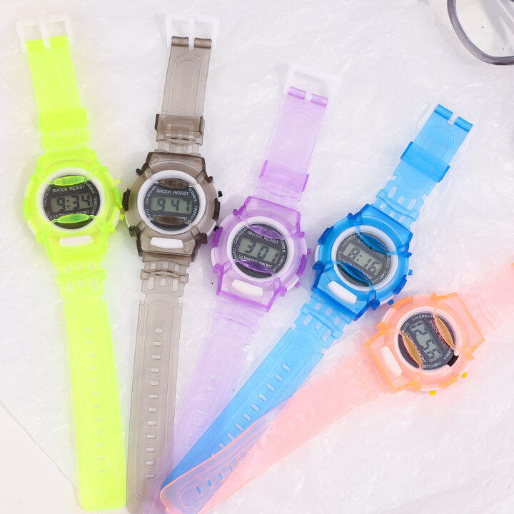 Jelly Color Cartoon Kids Watch Colorful Children Digital Relo Wrist ...
