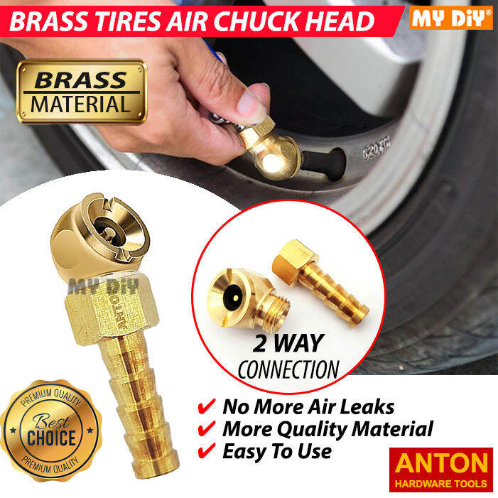 MYDIYHOMEDEPOT - ANTON 8MM BRASS TIRES AIR CHUCK HEAD / KEPALA PAM ...