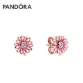 Pandora_Roseทองสีชมพูเดซี่ 288773C01 วินเทจโรแมนติกต่างหูอารมณ์หรูหรา ...