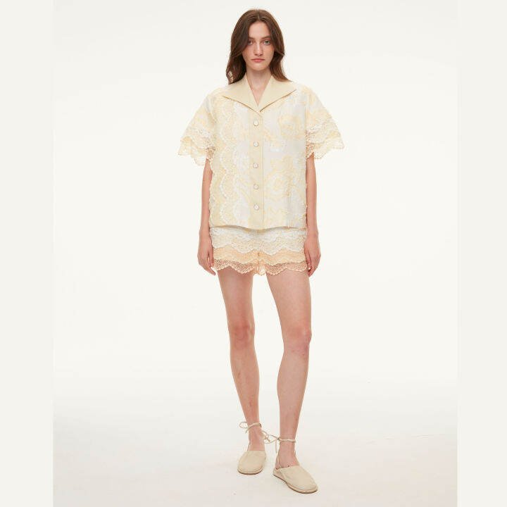 [AW22] JANESUDA lace shorts กางเกงลูกไม้ขาสั้น กางเกงขาสั้น | Lazada.co.th