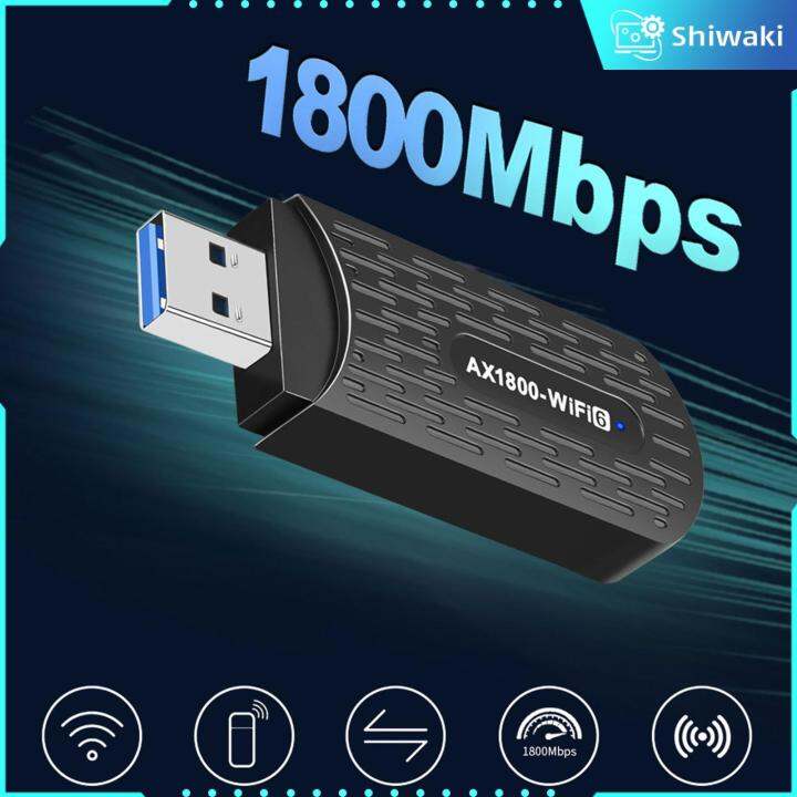 Shiwaki WiFi USB Adapter USB WiFi 6 Adapter USB WiFi 6 Dongle Dual Band ...