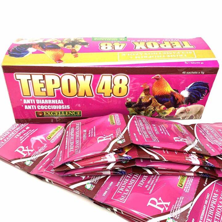 [FCR AGRIVET] 48pcs Tepox 48 Water Soluble Powder for Gamefowl / Anti ...