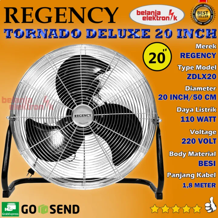 KIPAS ANGIN LANTAI DELUXE REGENCY 20 INCH KHUSUS GOJEK ATAU GRAB ...